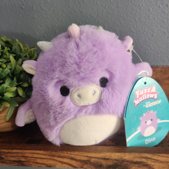 Squishmallows | Toys | Dina Dragon 5 Fuzzamallow Purple Squishmallow ...